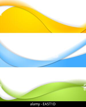 Abstract wavy banners Stock Photo - Alamy