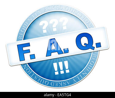 FAQ icon website button design. Frequently asked question text on ...