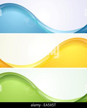 Colorful wavy banners Stock Photo - Alamy