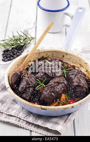roulade, roulades, beef roulade, rinderroulade Stock Photo - Alamy