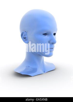 blue metallic 3d human model. digitally generated image Stock Photo - Alamy