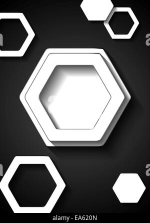 Abstract black and white tech background. Vector design Stock Photo - Alamy