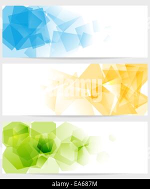 Abstract tech colorful banners. Vector design template Stock Photo - Alamy
