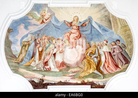 An image of a beautiful religious fresco in Ochsenhausen Germany Stock ...