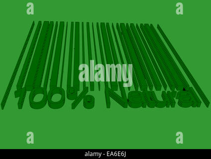100 percent Natural barcodes Stock Photo - Alamy