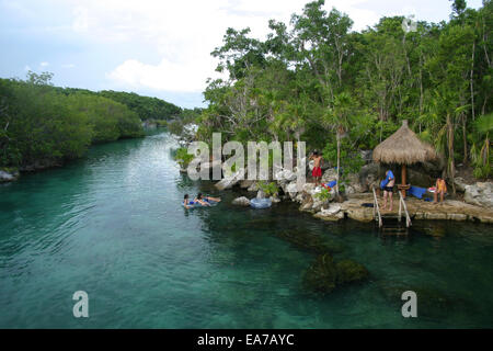 Xel-Ha natural aquarium park, Mayan Riviera, Mexico Stock Photo - Alamy