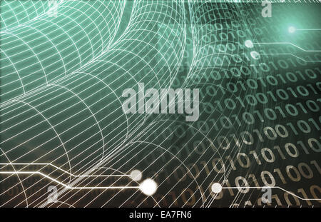 Digital Multimedia Content Delivery Online As Art Stock Photo - Alamy