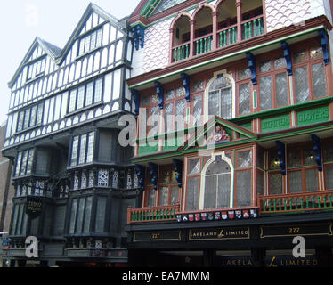 Exeter Town Centre Half Timbered Lakeland & Tesco Metro Buildings Devon ...