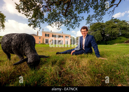 Composer Ned Bigham at his West Sussex home - Bignor Park House Stock ...