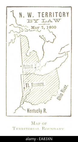 An 1884 map by Farmer showing the territorial boundary map of the ...