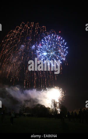 Oxford, UK 8th November 2014r. Fireworks display held in South Park ...