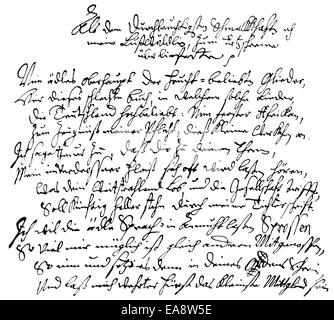 Portrait of Georg Neumark, 1621 - 1681, a German poet and composer of ...