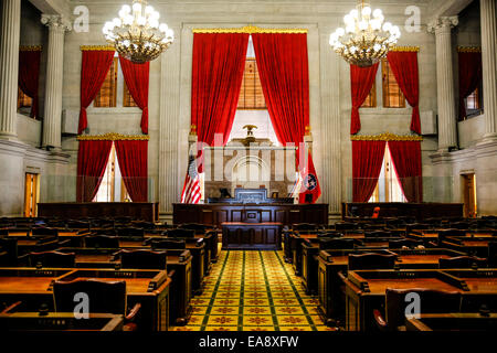 The House of Representatives Chamber inside the Tennessee State Capitol ...