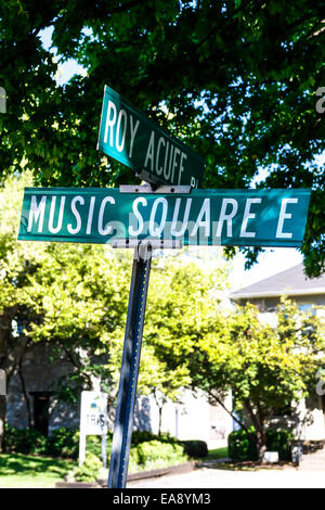 Music Row signpost in Nashville Tennessee Stock Photo - Alamy