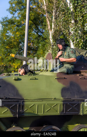 Unidentified serbian soldiers in BVP M-80A Infantry Fighting Vehicles ...