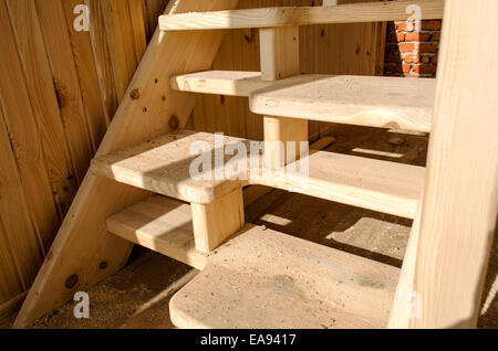 Incomplete Architectural Wooden Interior Design with Stairs ...