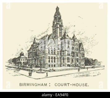 An 1891 illustration of the courthouse in Birmingham, Alabama. The ...