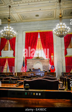 The ornate & beautiful interior of the Tennessee Senate chambers at the ...