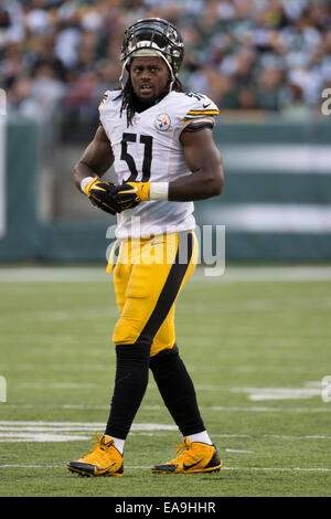 Pittsburgh Steelers inside linebacker Sean Spence (51) goes through ...