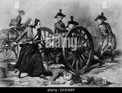 Molly Pitcher at the Battle of Monmouth Stock Photo - Alamy