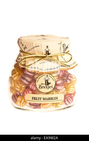 jar of fruit candies Mrs. Bridges Stock Photo - Alamy