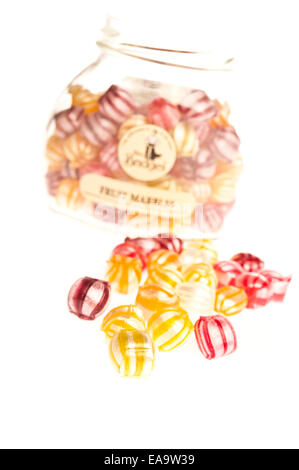 jar of fruit candies Mrs. Bridges Stock Photo - Alamy