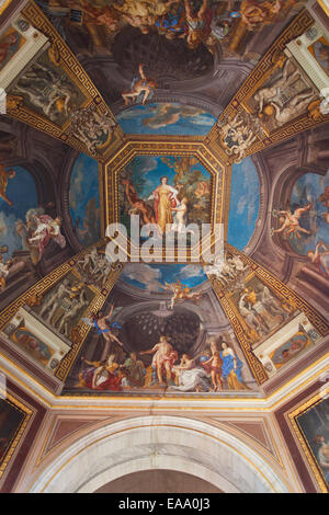Ceiling of Hall of the Muses inside Vatican Museum (UNESCO World Heritage Site), Vatican City ...