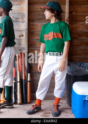 Little league baseball dugout Stock Photo - Alamy