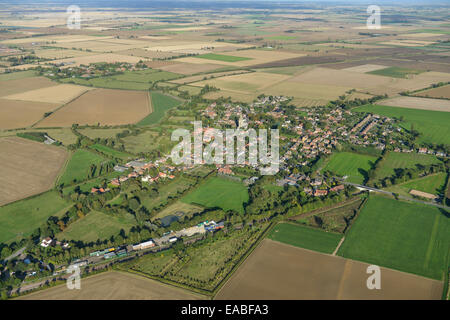 An aerial view of the South Lincolnshire village of Helpringham near ...
