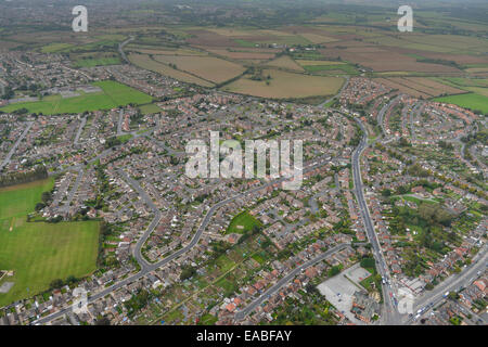 aerial view of the Nottinghamshire town of Mansfield, UK Stock Photo ...