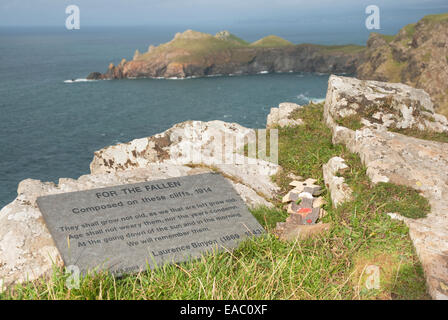 For the Fallen Plaque by Laurence Binyon. The South West Coast Path ...