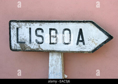 Portugal Lisbon Town Sign Traffic Portugese Stock Photo: 5881797 - Alamy