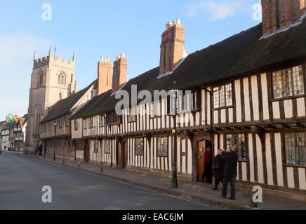 Medieval tudor Alms Houses from the 16th century, Chapel Street ...