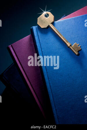 Key to knowledge it is books Stock Photo - Alamy