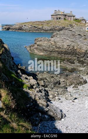 Craig Y Mor, Trearddur, Anglesey, Wales on a benign calm day Stock ...