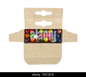 A box of new crayons Stock Photo - Alamy
