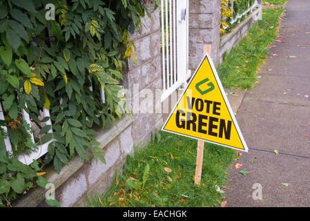 Vote Green Green Party sign in England, UK, during the 2024 General ...