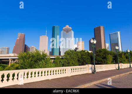 Sabine Bridge & Houston skyline,Texas,USA Stock Photo - Alamy
