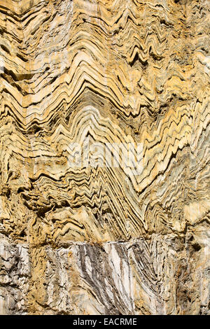 Folded metamorphic rock in Kings Canyon National Park, California, USA ...