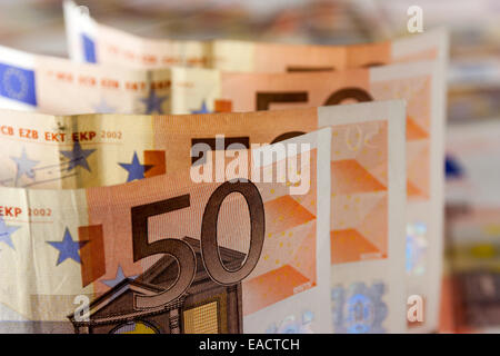 Pile of 50 euro banknotes, business concept background Stock Photo - Alamy