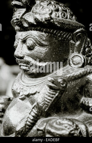 The statue of ancient javanese soldier Stock Photo - Alamy