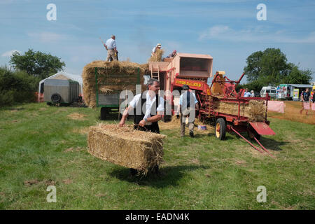 Steam hay baling at the Rempstone Steam Rally, Wymeswold ...