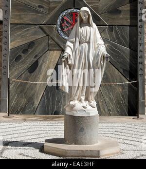 Statue of Mary, Church of the Annunciation, Nazareth, Israel, Middle ...