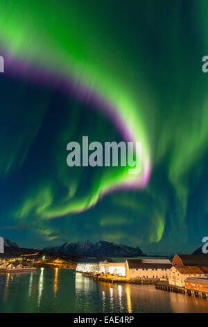 aurora over Lofot islands Stock Photo - Alamy