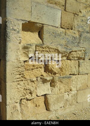 Ancient Limestone wall with weathering and pollution effect Stock Photo ...
