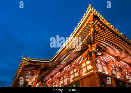 A detail of the main hall of Senso-ji temple, Asakusa, Tokyo, Japan ...