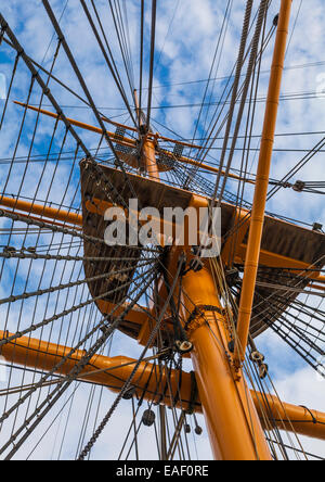 Galleon Rigging and mast Stock Photo: 5506260 - Alamy