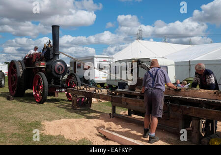 Steam-powered sawing, Heckington Show, Lincolnshire, England Stock ...