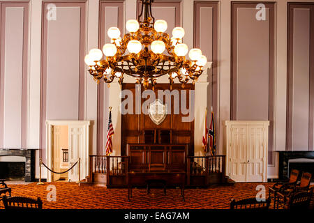 The old House Chamber inside the Alabama State Capitol building in ...