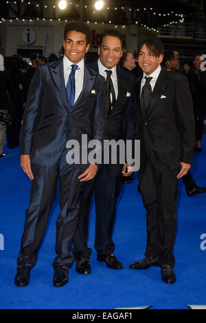 Taj Jackson, Taryll Jackson and TJ Jackson of 3T arrive at the UK ...